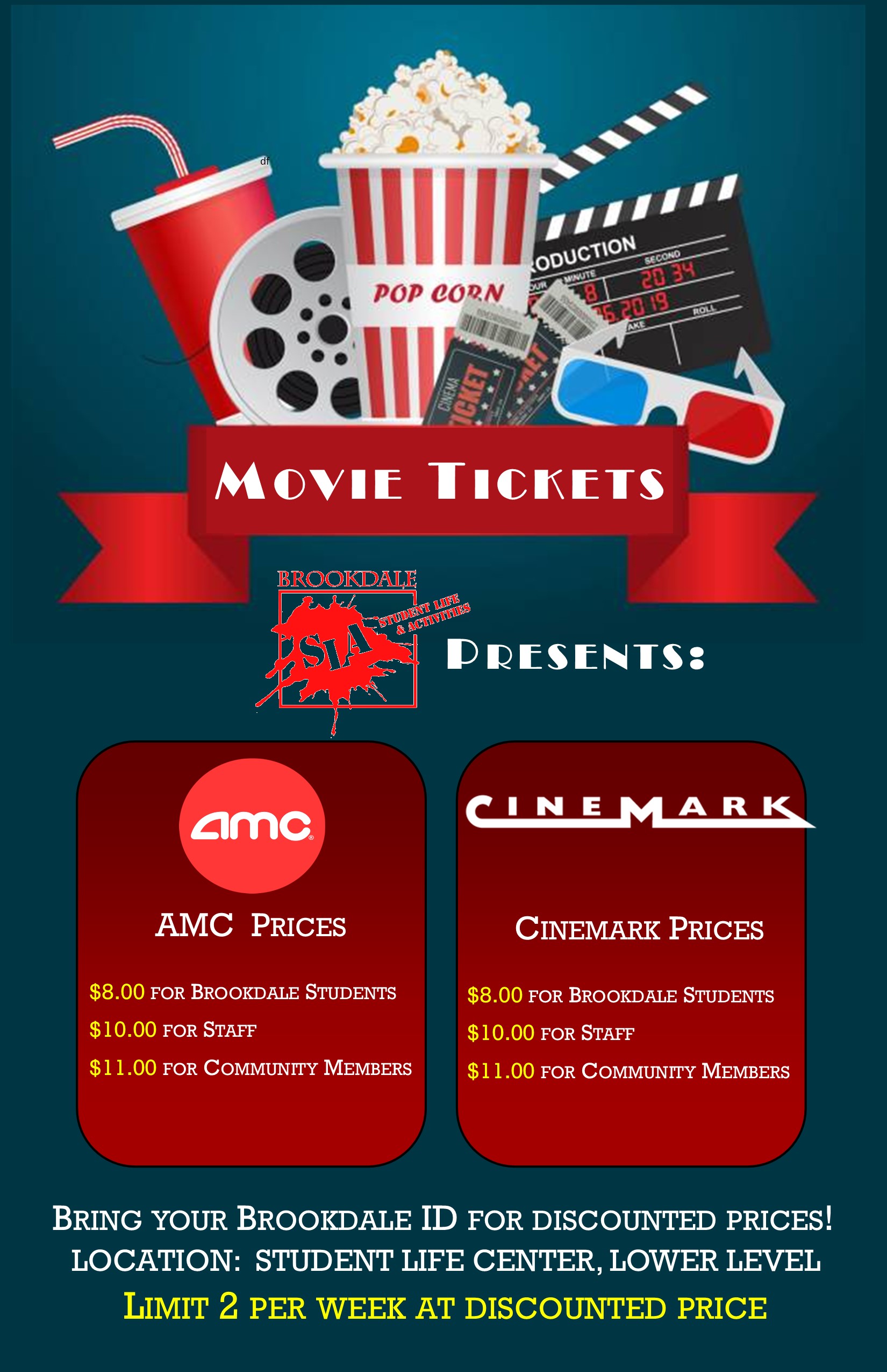 SLA Ticket Window & Special Deals - Brookdale Community College